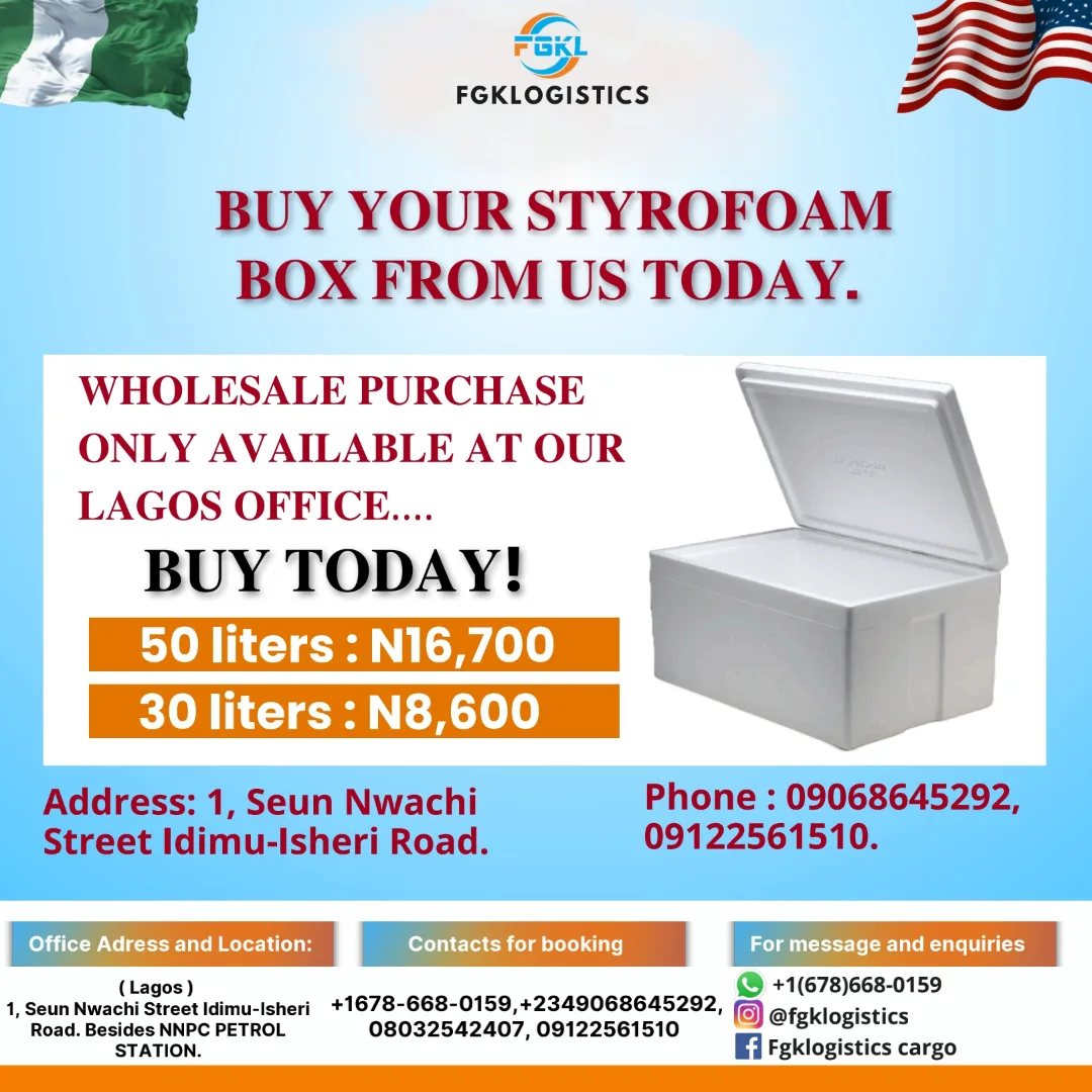 Styrofoam Boxes – FGKLogistics